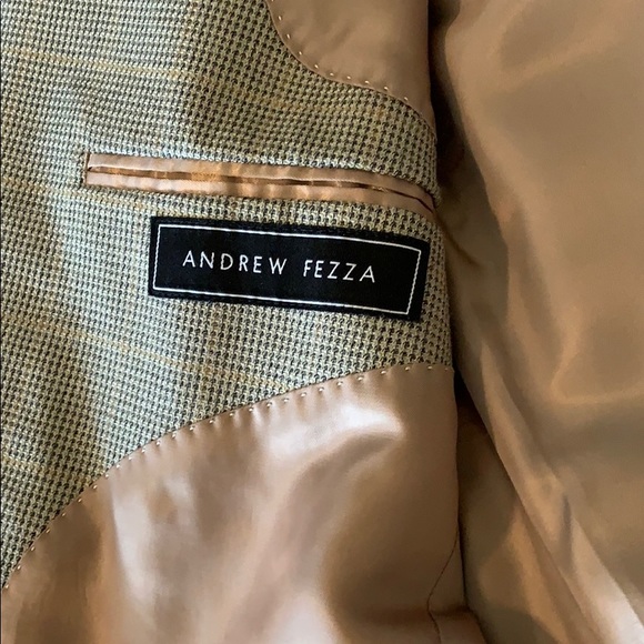 Andrew Fezza | Jackets & Coats | Sport Coat Jacket Blazer 42r Brown Tan ...